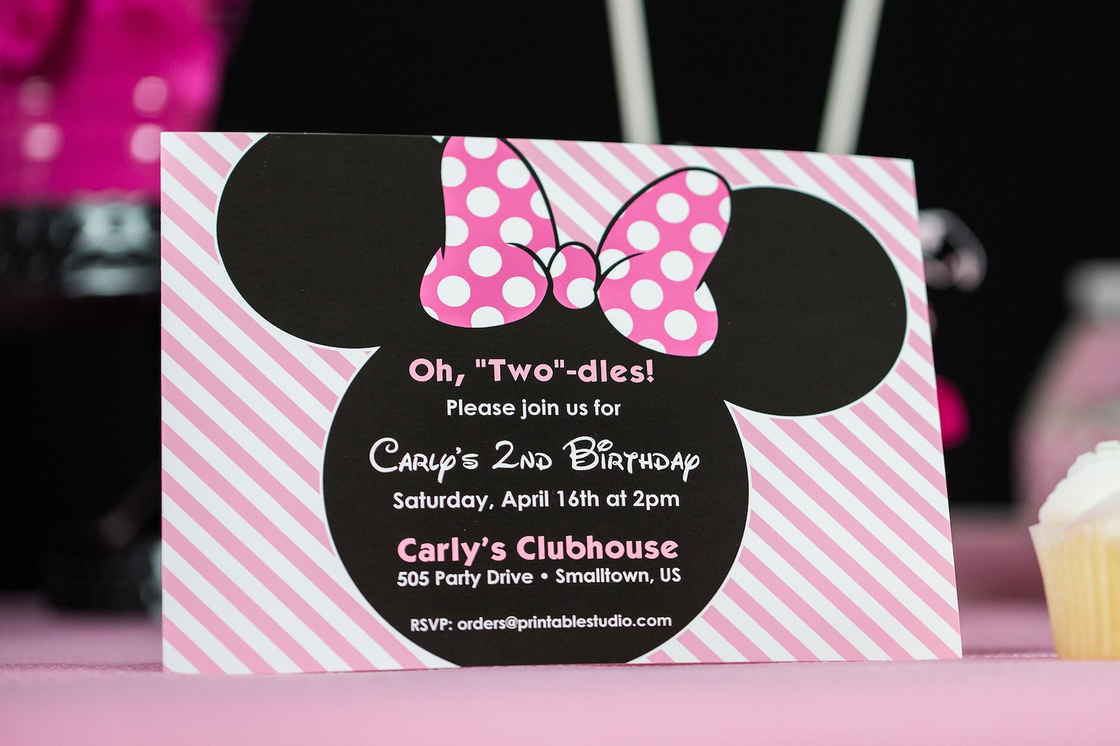 Pink Minnie Mouse Invitation Printable Minnie Invitation - Etsy