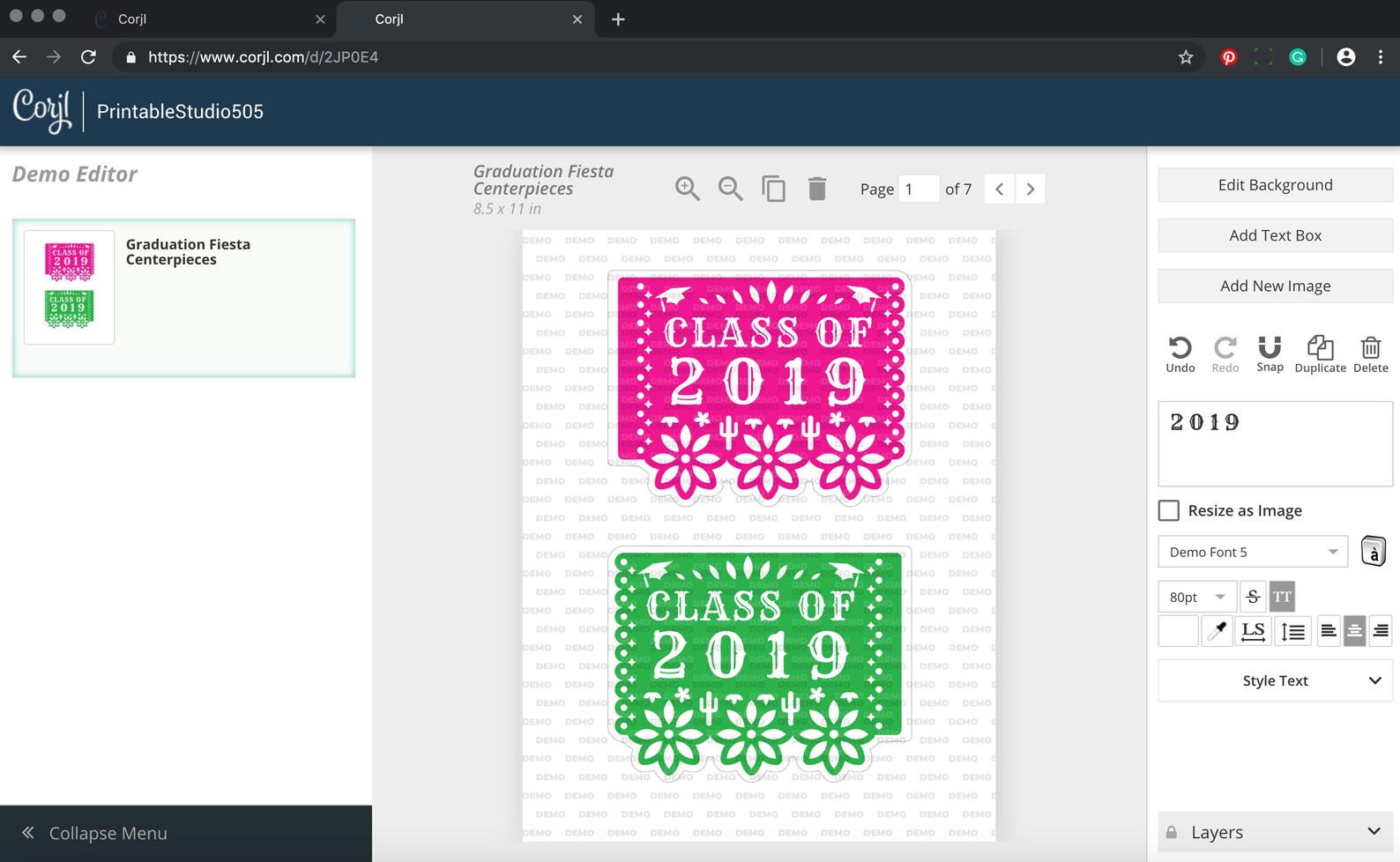Graduation Fiesta Centerpieces Printable Graduation Table - Etsy