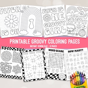 Daisy Coloring Pages Groovy Girl Activity Pages One Groovy Birthday ...