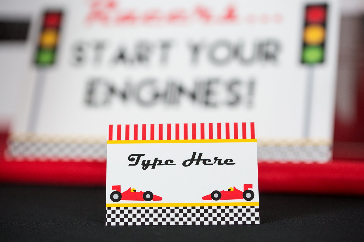 Race Car Party Food Labels Instant Download - Racing Birthday Party ...