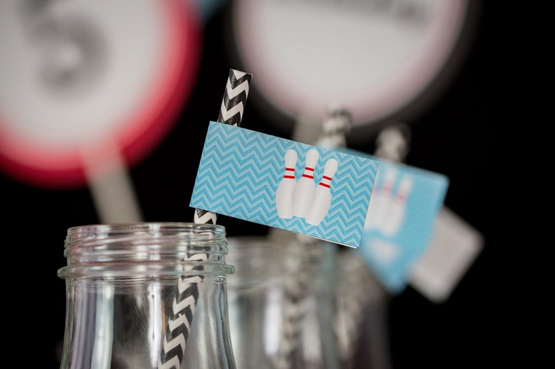 Bowling Party Drink Labels Printable Bowling Water Bottle - Etsy
