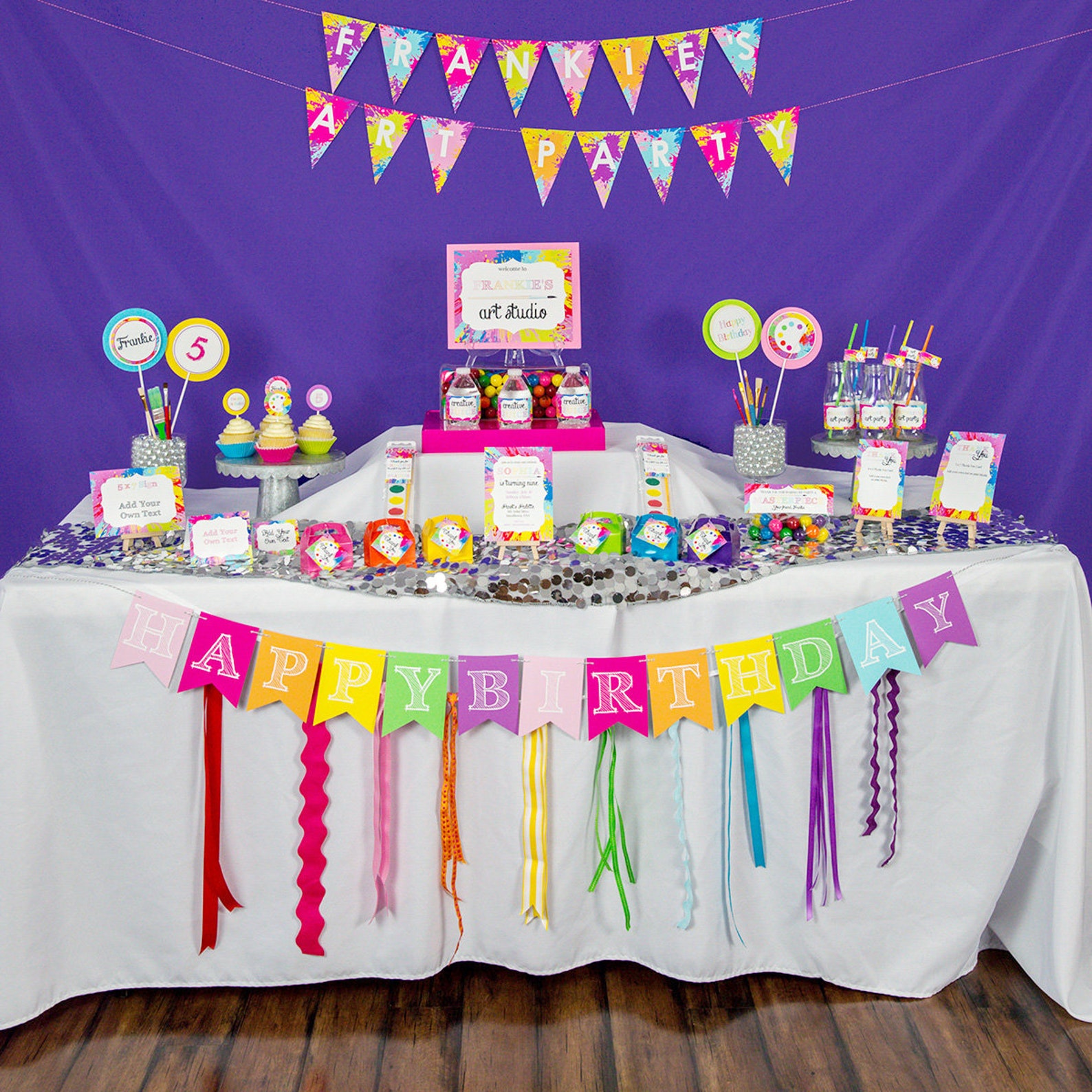 Art Birthday Decorations, Printable Art Party, Painting Birthday ...