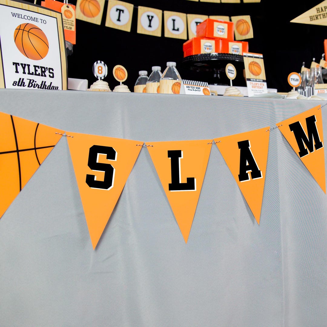 Basketball Banner, Slam Dunk Banner, Instant Download Basketball Banner ...