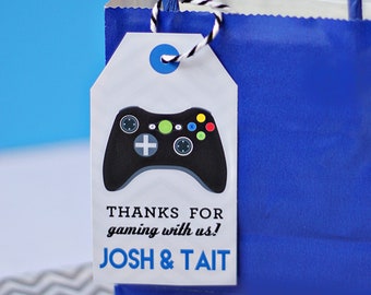 Video Game Favor Tags Printable Video Game Party Favor Tags Gamer Party ...
