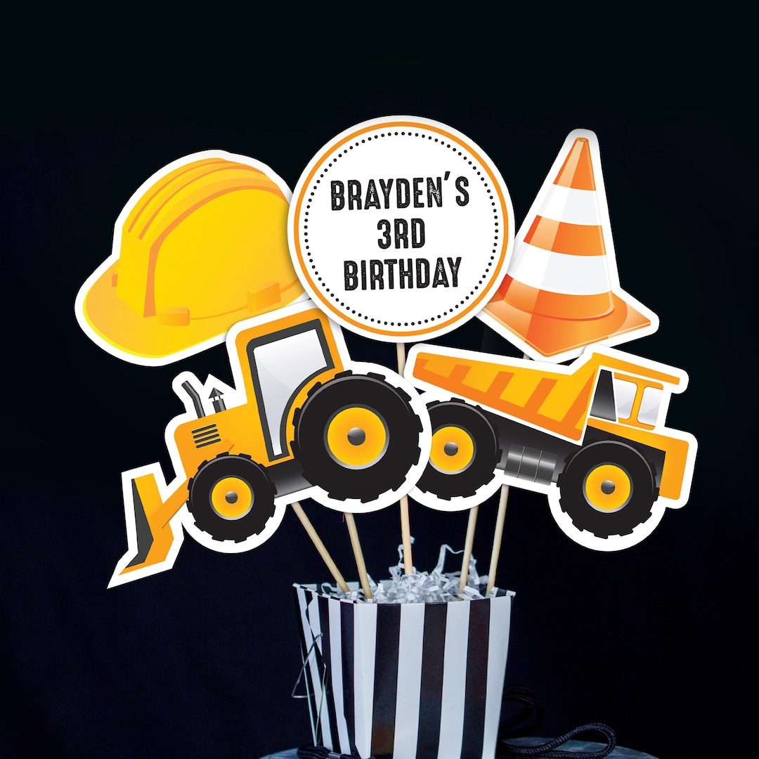 Construction Centerpieces Printable Construction Birthday Party ...