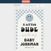 Little Dude Baby Shower Sign, Blue Little Dude Baby Shower Welcome Sign ...