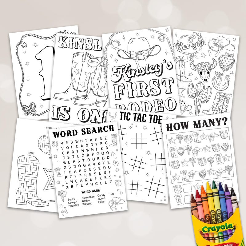 First Rodeo Activity Page - Etsy