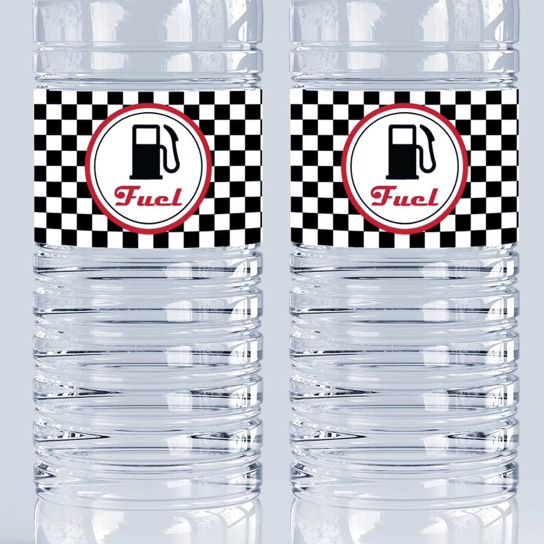 Race Car Party Drink Labels Printable Race Car Water Labels Race Car ...
