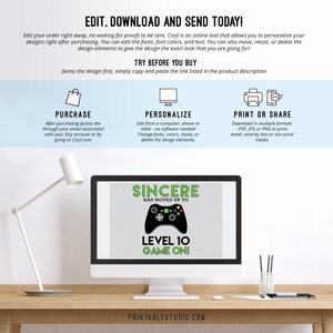 Video Game Party Sign, Instant Download X-large Video Game Party ...