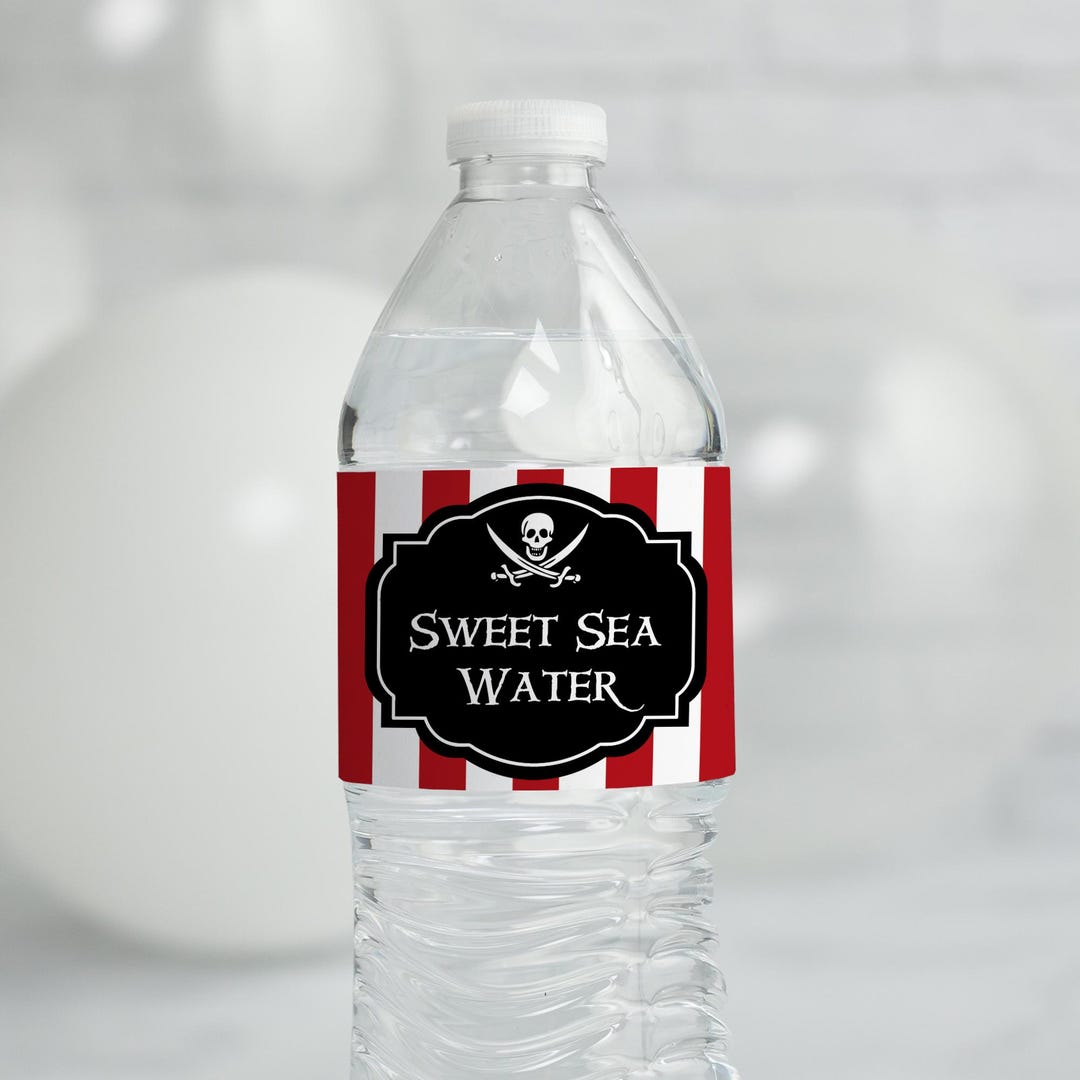 Pirate Party Labels - Printable Pirate Water Labels by - Pirate ...