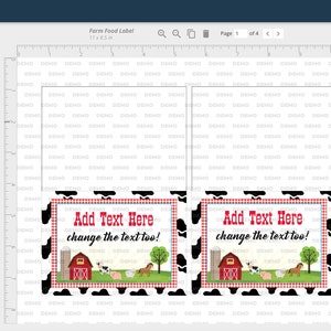 Farm Party Food Labels - Instant Download Farm Food Labels - Farm ...