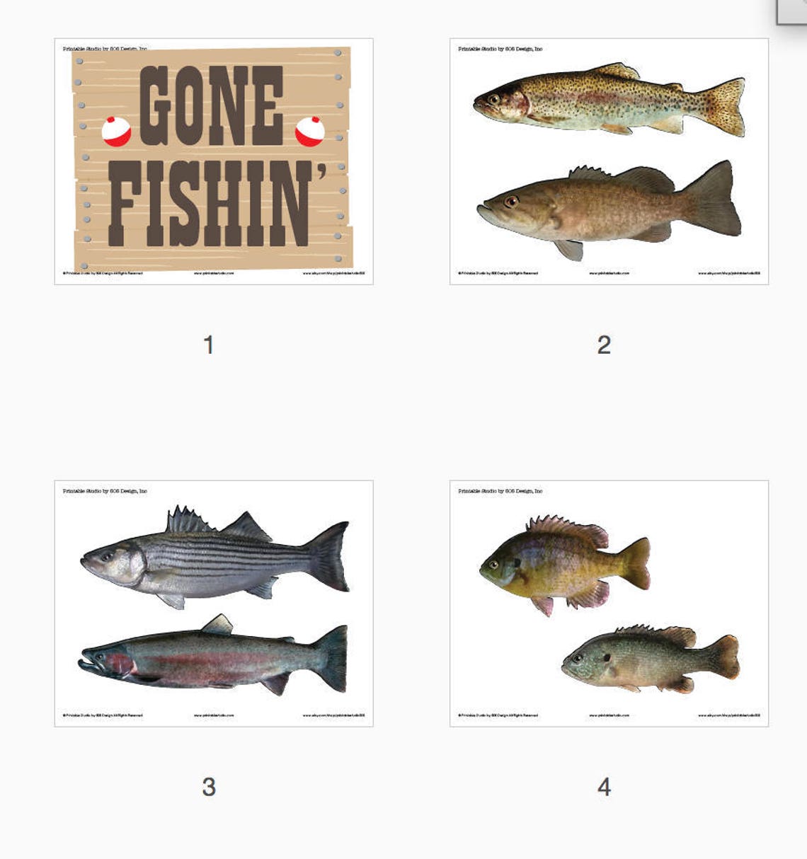 Gone Fishing Banner Instant Download Printable Fish Banner - Etsy