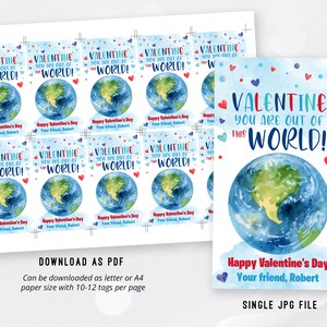 Printable Valentines Out of This World Valentine Card Outer Space ...