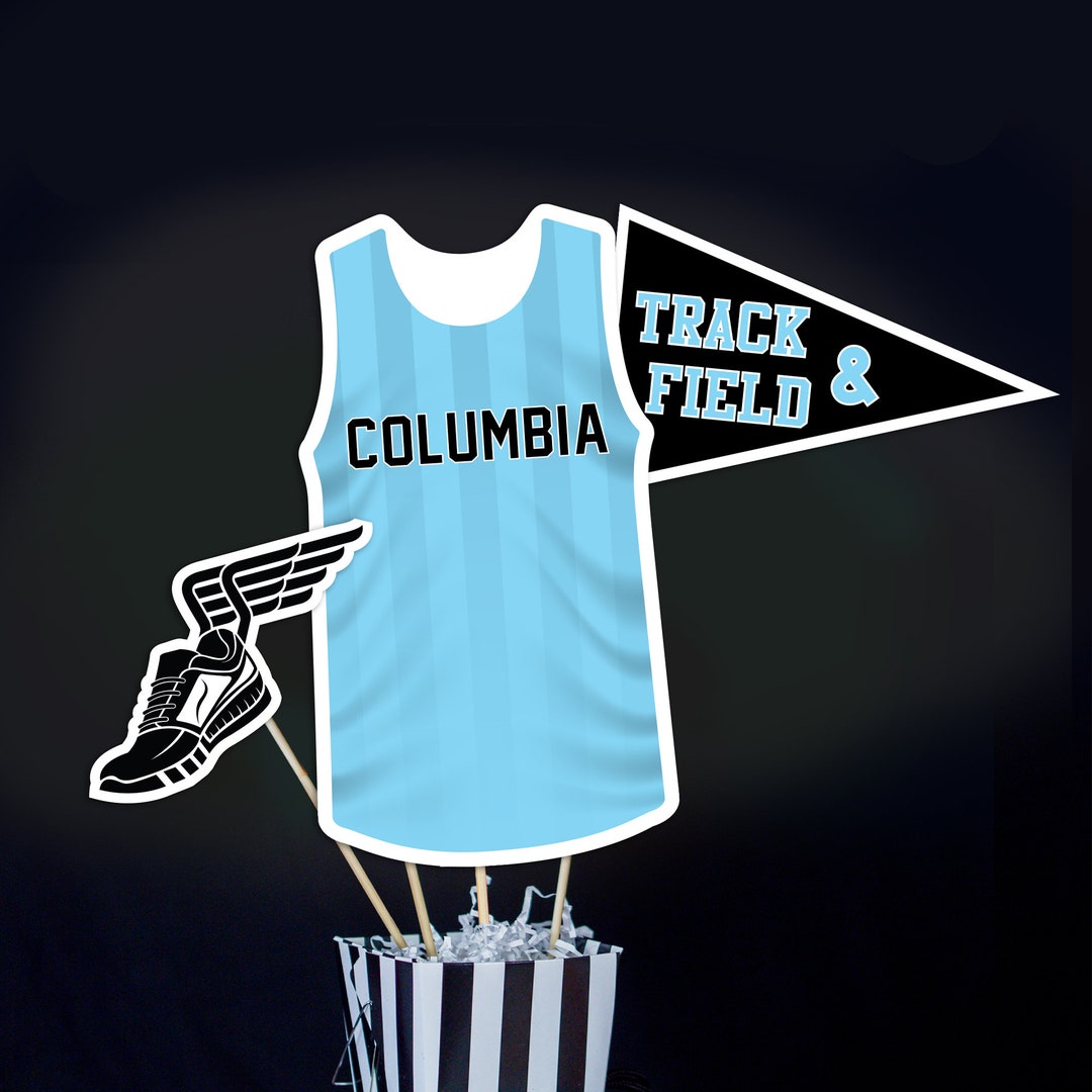 Track Banquet Centerpieces in Teal and Black, Printable Track & Field ...