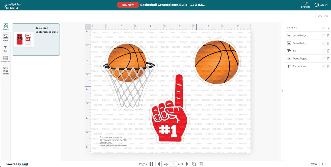 Basketball Centerpieces in Red Black, Printable Basketball Table ...