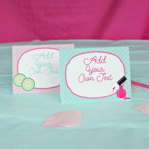 Spa Party Food Labels INSTANT DOWNLOAD | Spa Party Signs | Nail Polish ...