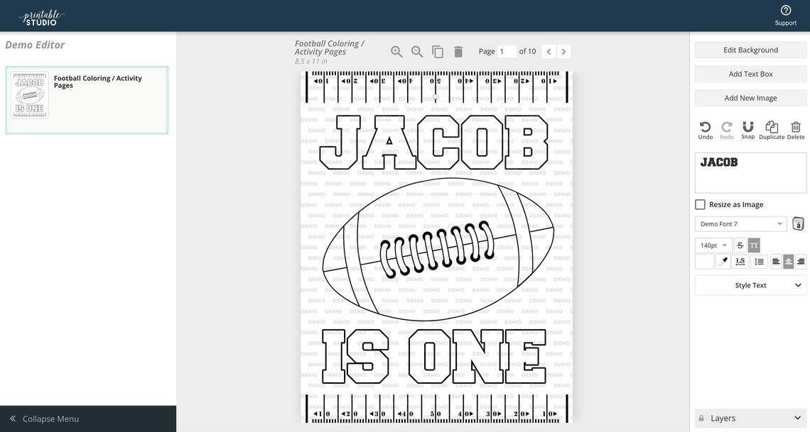 Editable Football Coloring Pages - Printable Football Games & Activity ...