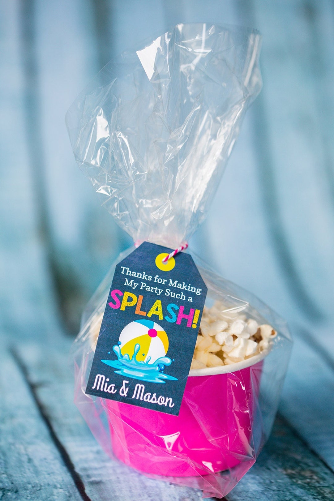 Pool Party Favor Tag Printable Splish Splash Favors Pool Party Thank ...