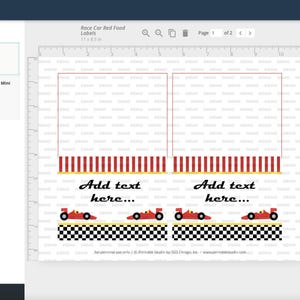 Race Car Party Food Labels Instant Download - Racing Birthday Party ...