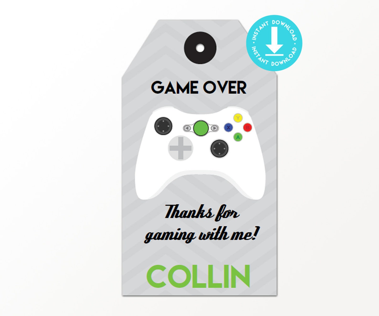 Video Game Favor Tags Printable Video Game Party Favor Tags - Etsy