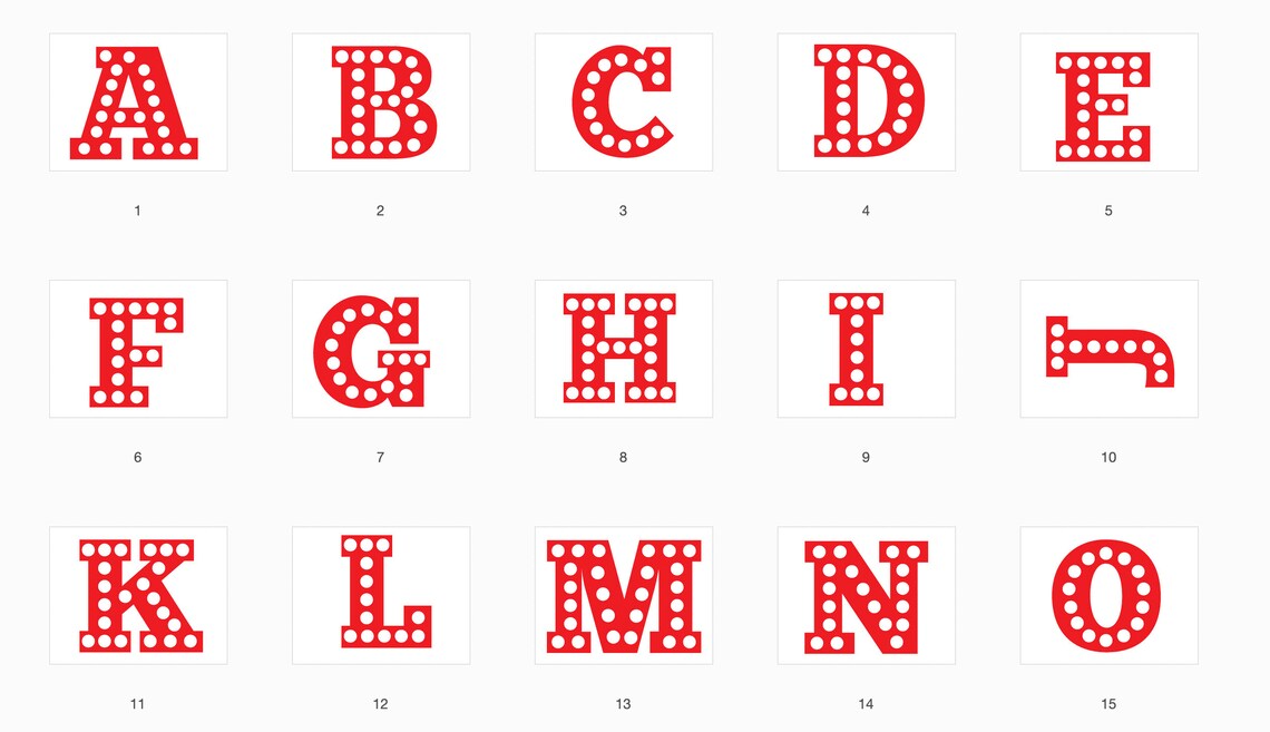 Marquee Letters for Movie Party Decorations Printable - Etsy