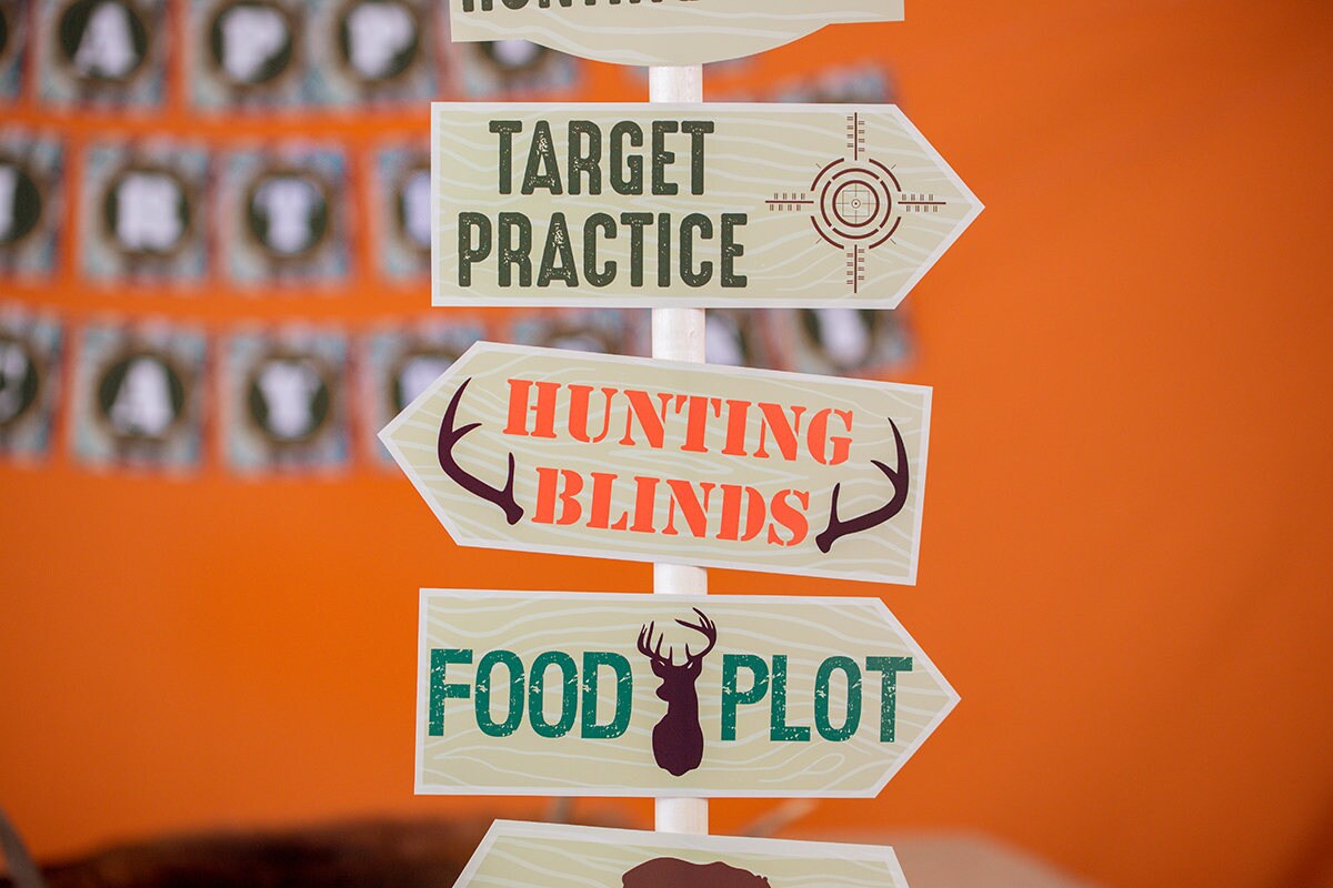 Hunting Party Signs - Instant Download Hunting Birthday Party Signs ...