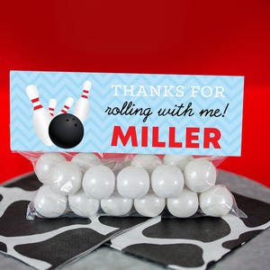 Bowling Party Treat Bag Topper - Boys Bowling Goodie Bag Topper INSTANT ...