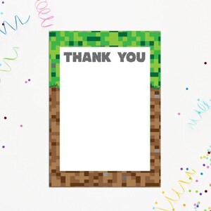 Video Game Inspired Thank You INSTANT DOWNLOAD Pixel Game Printable ...