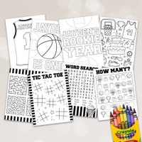 Sports Activity Printable Coloring Placemat Basketball Coloring Sheet ...