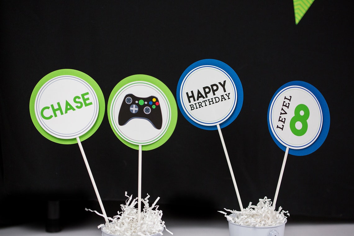 Video Game Centerpieces - Printable Video Game Party Centerpieces in ...