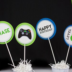 Video Game Centerpieces - Printable Video Game Party Centerpieces in ...