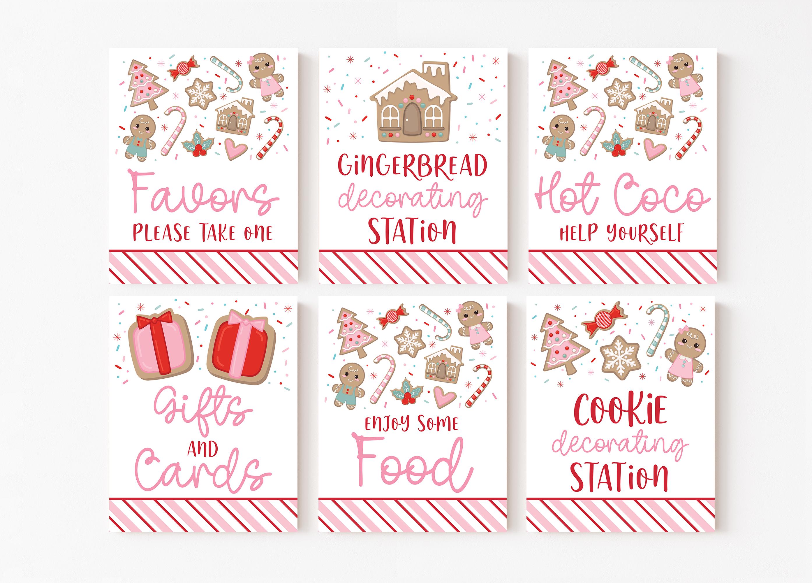 Editable Christmas Cookies Party Sign Bundle, Instant Download ...