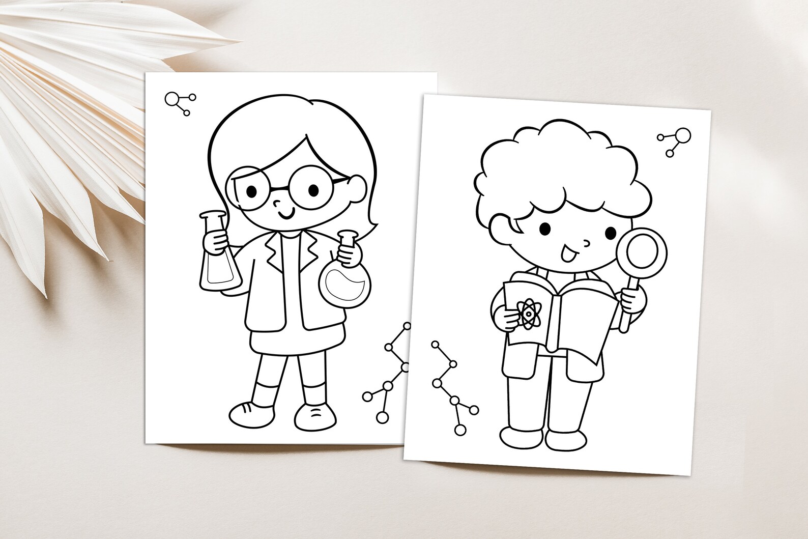 Editable Science Party Coloring Pages, Science Lab Activity Pages ...