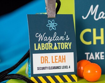 Scientist Badge Option 3 PRINTED and ASSEMBLED - Etsy