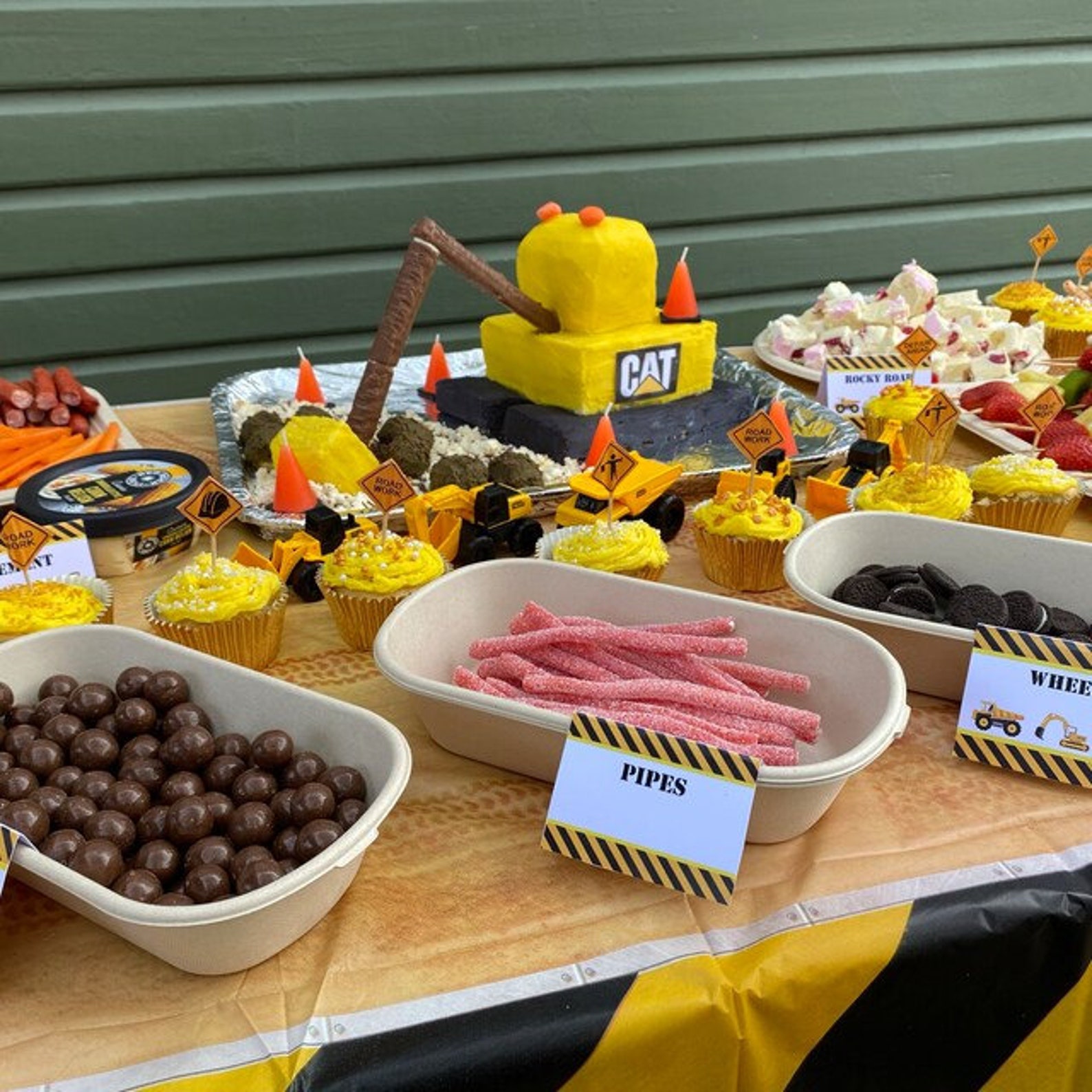 Construction Party Food Labels Printable Construction Food Tent ...