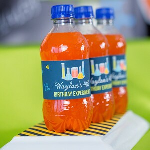 Science Party Drink Labels Science Party Water Label H2O - Etsy