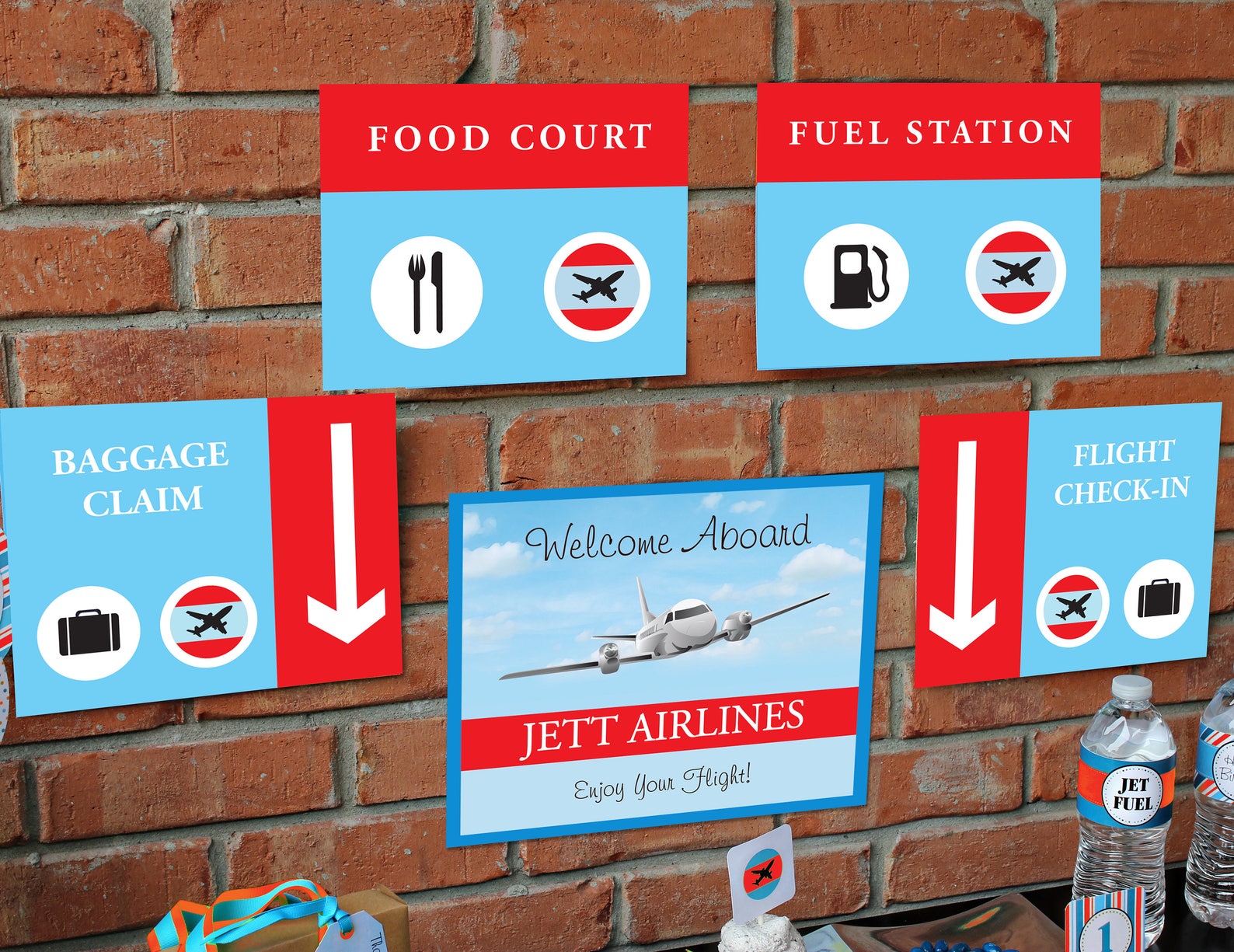 Airplane Party Signs Instant Download Airplane Birthday - Etsy