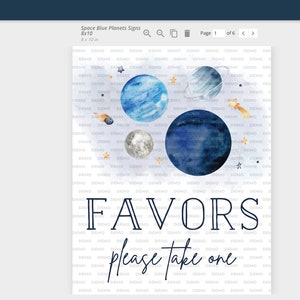 Space Birthday Signs Bundle, Instant Download Outer Space Party Signs ...