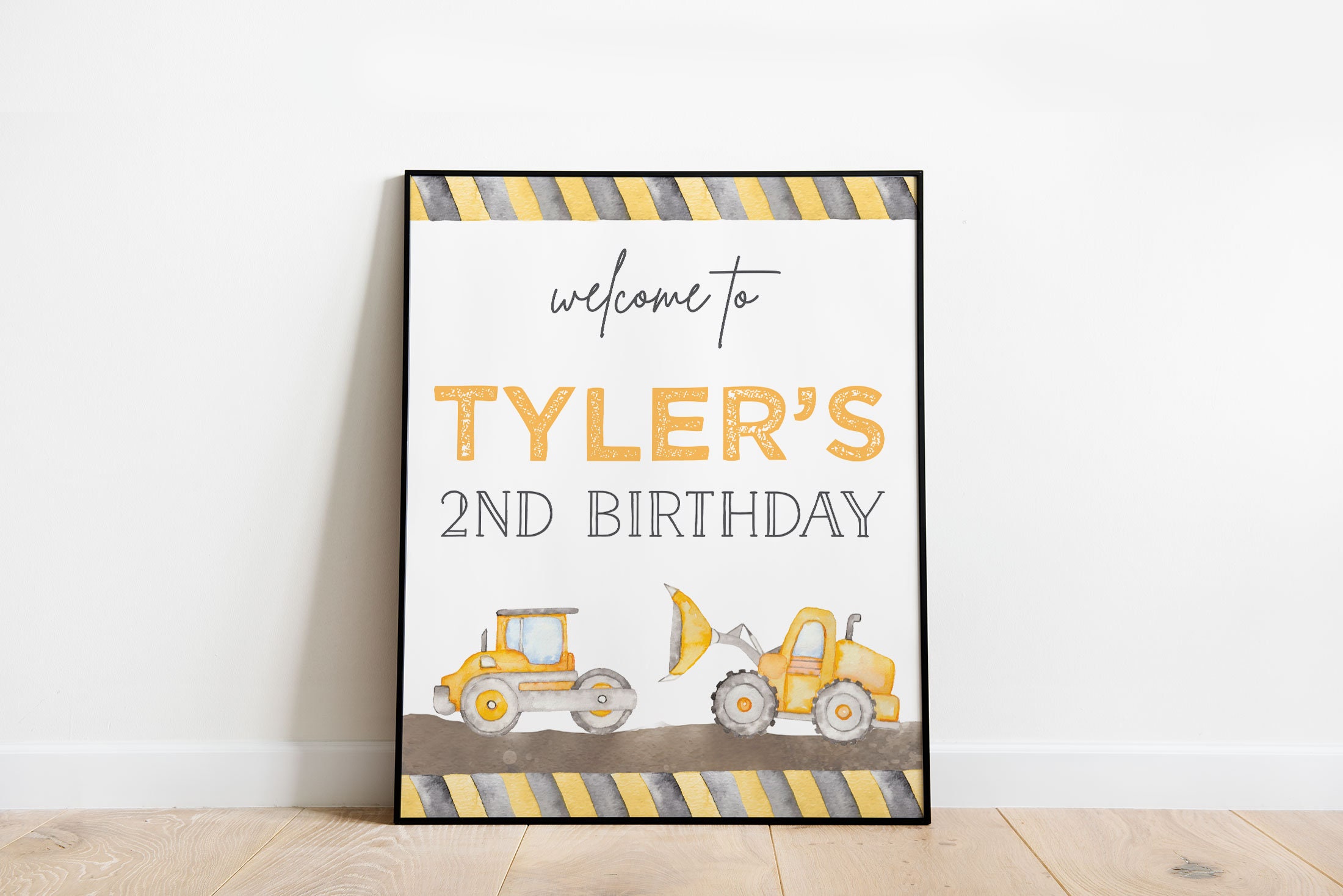 Construction Birthday Sign Bundle, Construction Trucks Birthday Food ...
