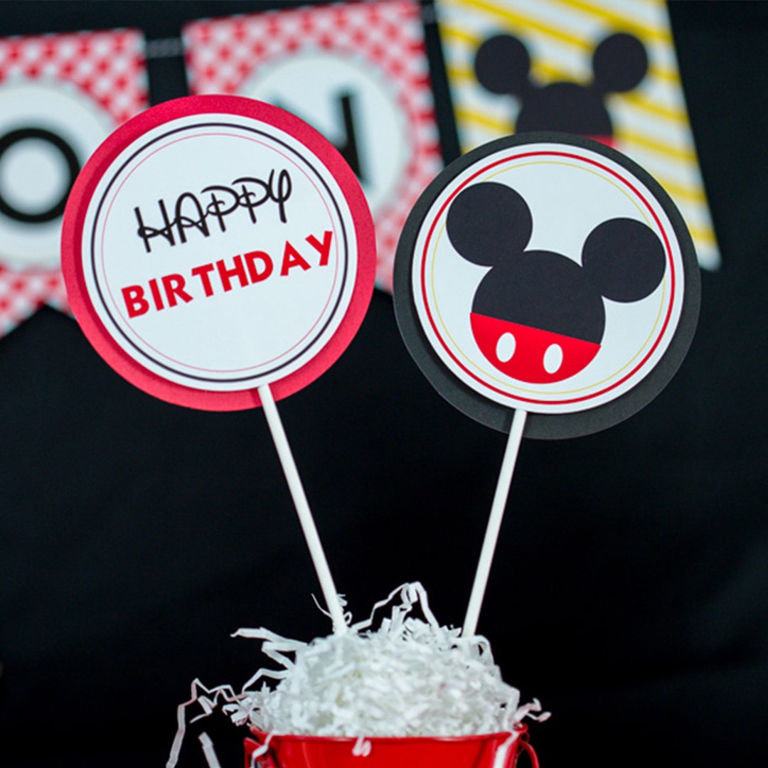 Mickey Mouse Centerpieces - Red Mickey Centerpieces - Mickey Mouse ...