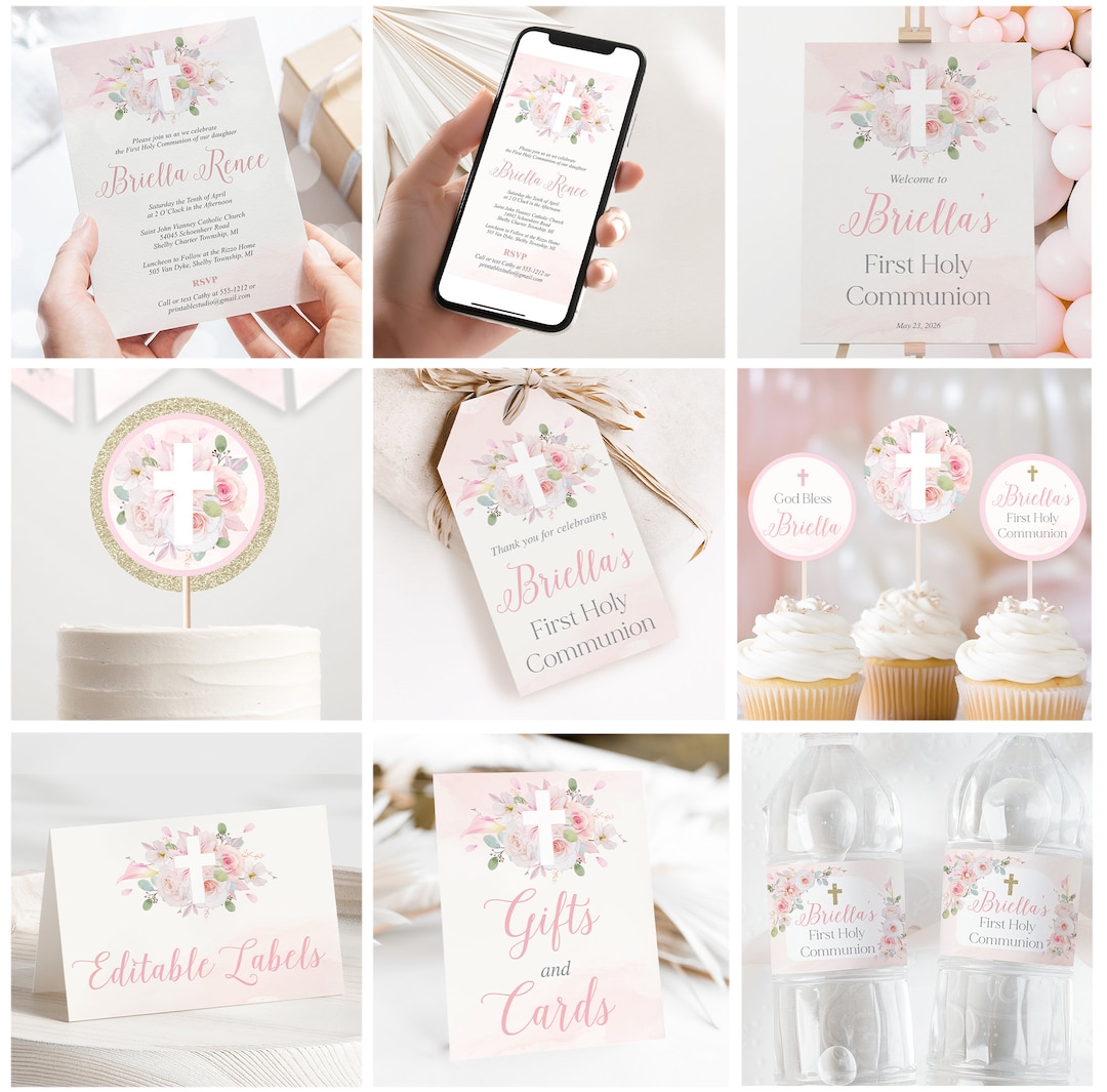 First Communion Party Decorations, Girls First Communion Decorations in ...