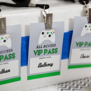 Video Game Party VIP Pass - Printable Video Game VIP Pass - Gamer VIP ...