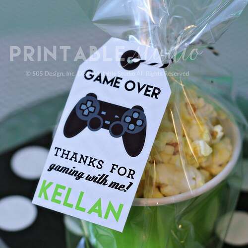 Video Game Favor Tags Printable Video Game Party Favor Tags - Etsy