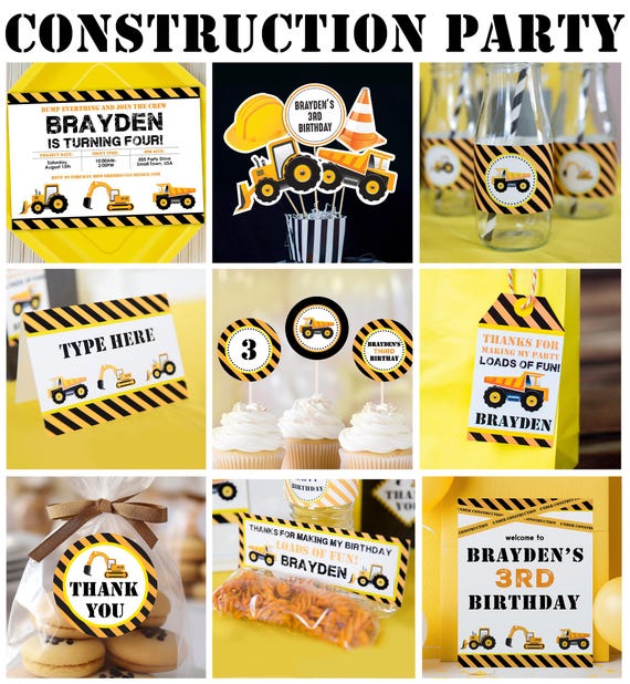 Construction Party Printables