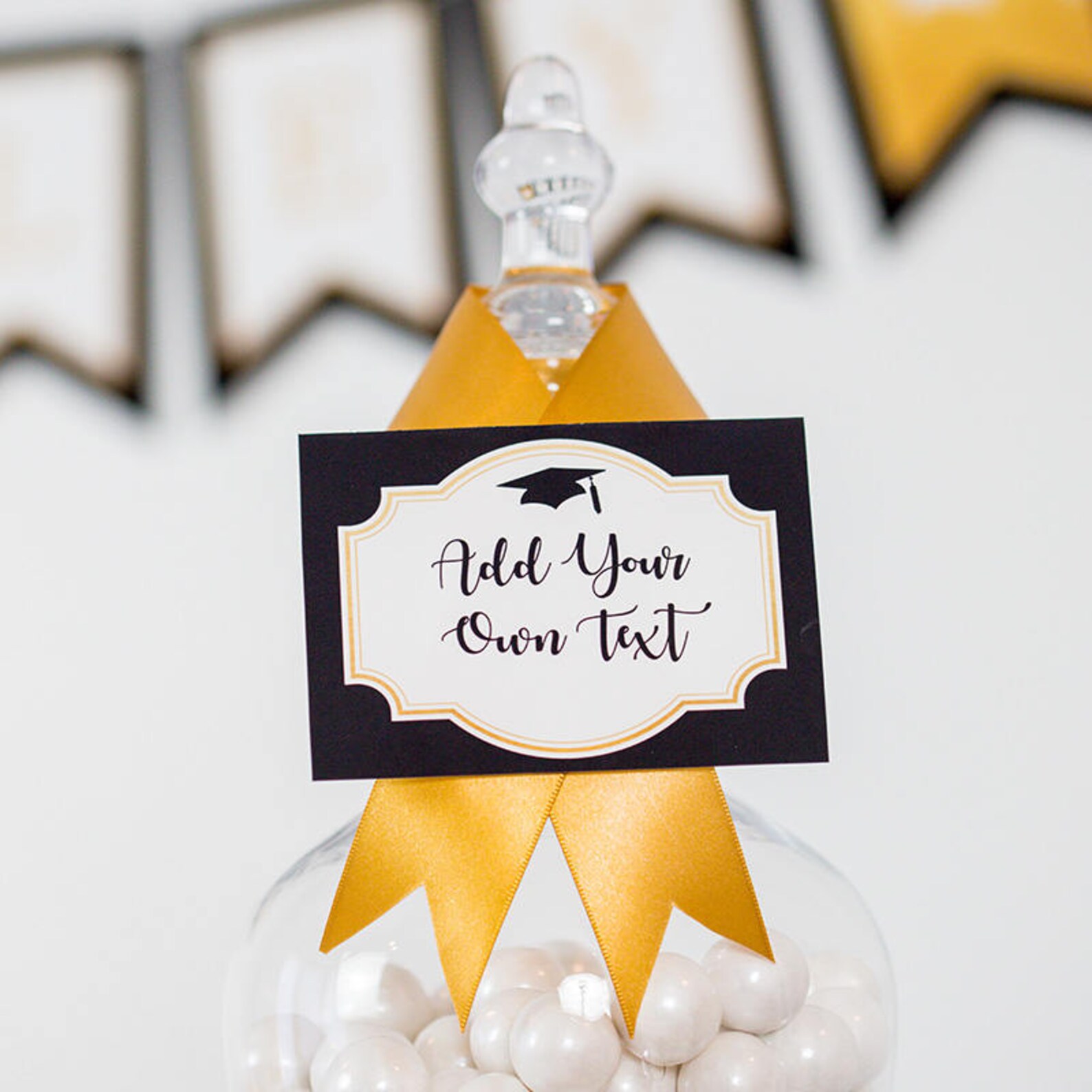 Graduation Party Food Labels INSTANT DOWNLOAD Gold Black - Etsy