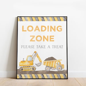 Construction Birthday Sign Bundle, Construction Trucks Birthday Food ...