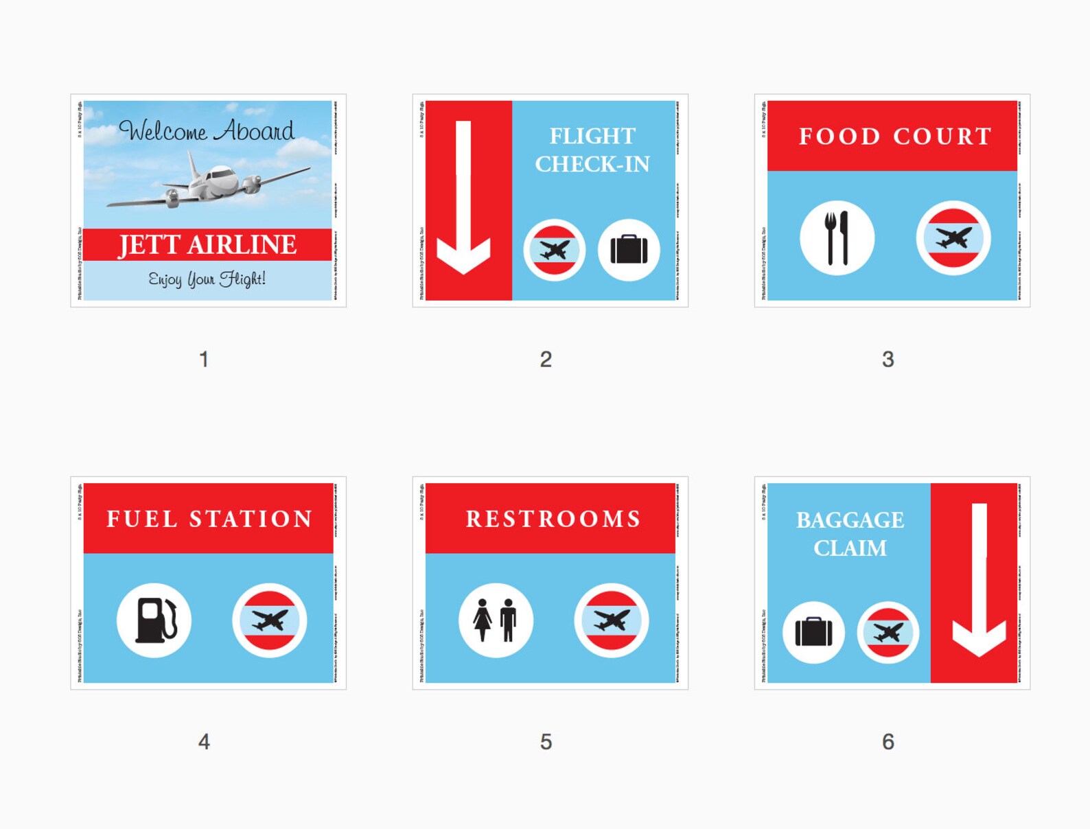 Airplane Party Signs Instant Download Airplane Birthday - Etsy