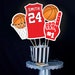 Basketball Centerpieces in Red Printable Basketball Birthday Party ...