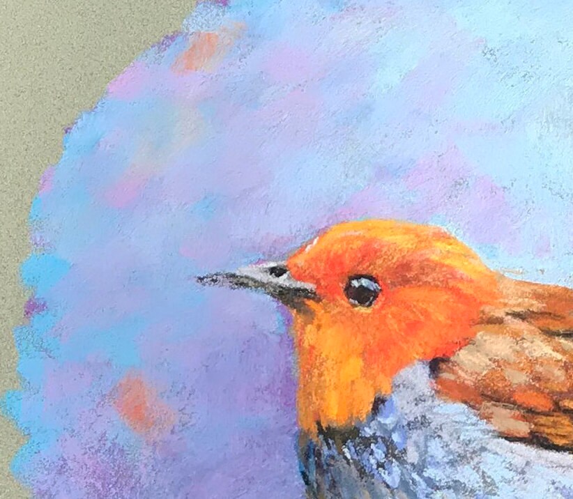 Original Painting of Robin Colorful Bird Art - Etsy
