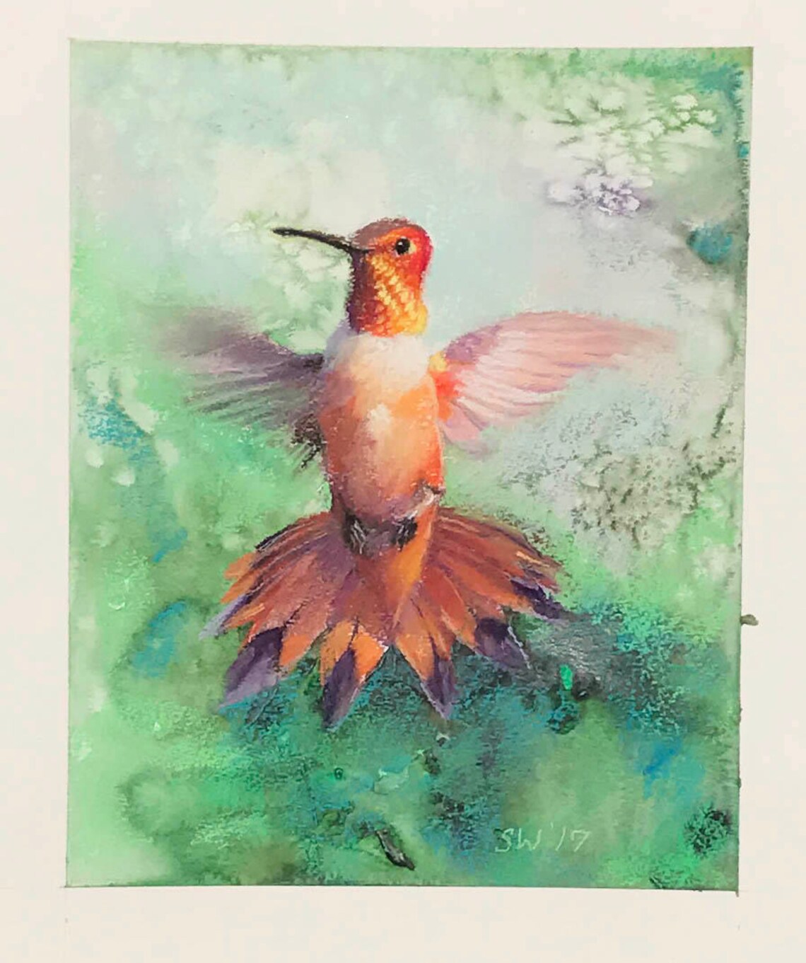 Hummingbird Painting Original Bird Art - Etsy